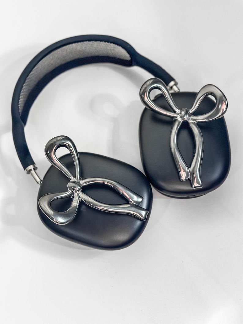 Y2k Chrome Bows for Your for Headphones - Airpods Max, Sony XM5 / XM4 ...