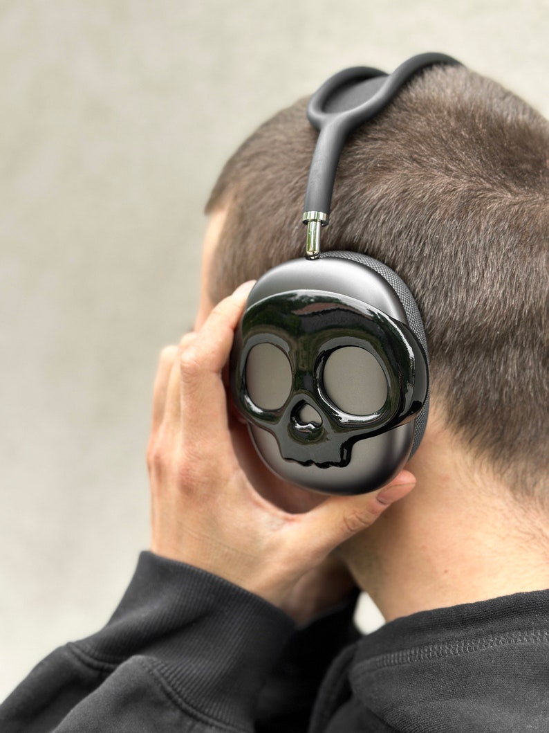 SKULL Airpods Max Headphone Case Attachment Headset Gaming and ...
