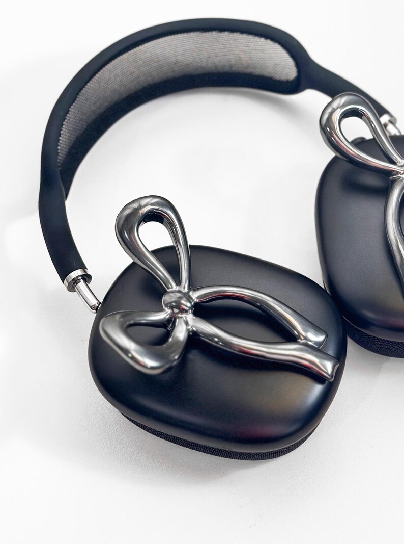 Y2k Chrome Bows for Your for Headphones - Airpods Max, Sony XM5 / XM4 ...