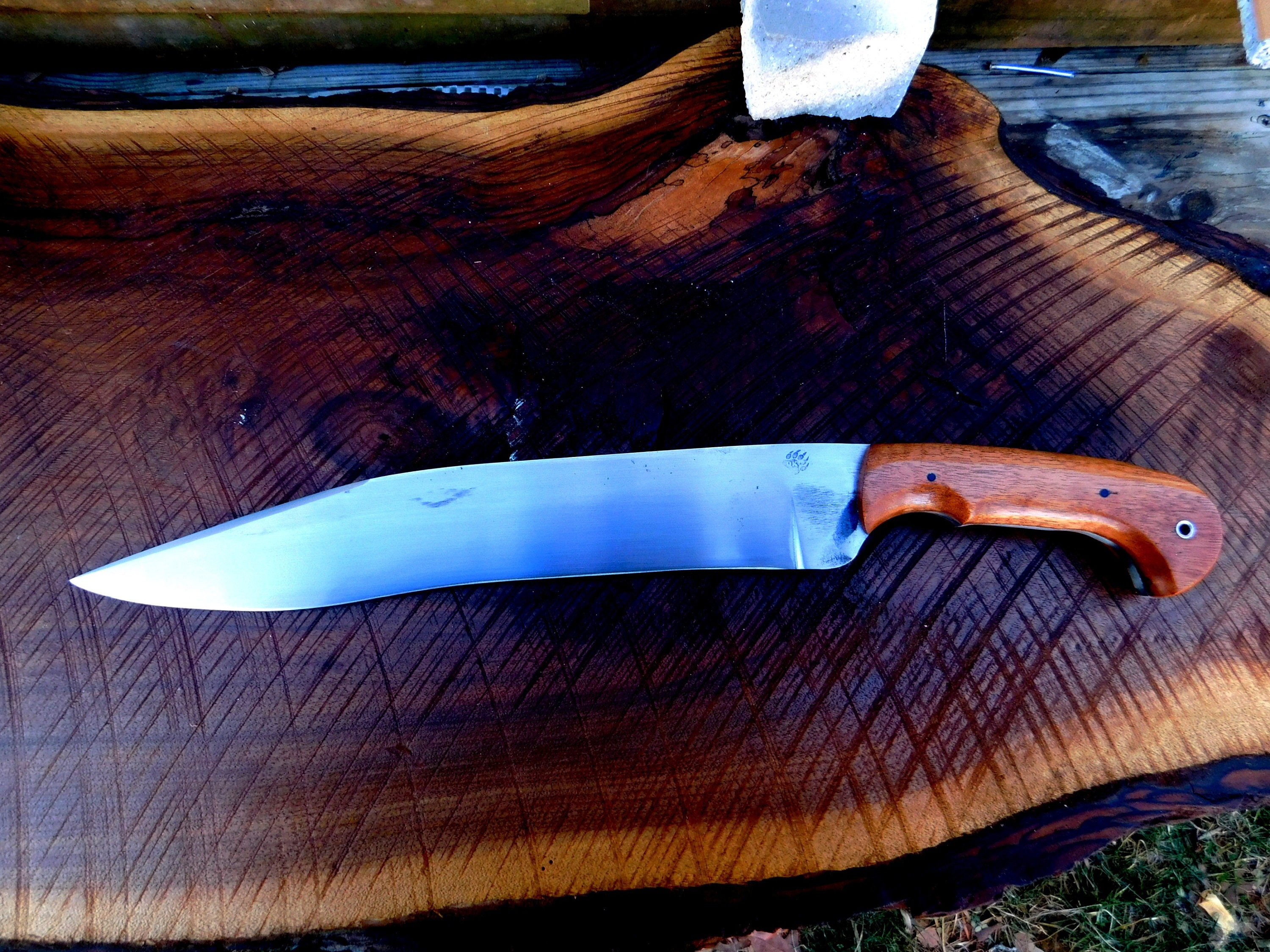 Forged Bowie With 12 Inch Blade and Tigerwood Handles - Etsy