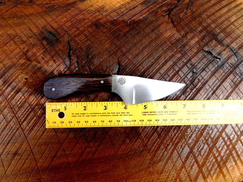 Small Hunting Knife With Wenge Handles and a Leather Cross Draw Sheath ...