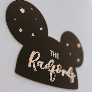 Custom Disney Stroller Sign Mickey Mouse Acrylic Sign Custom Stroller ...