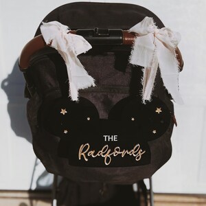 Custom Disney Stroller Sign Minnie Mouse Acrylic Sign Custom Stroller ...