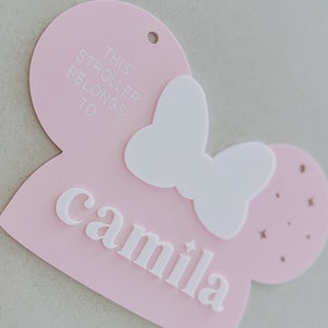 Custom Disney Stroller Sign Minnie Mouse Acrylic Sign Custom Stroller ...