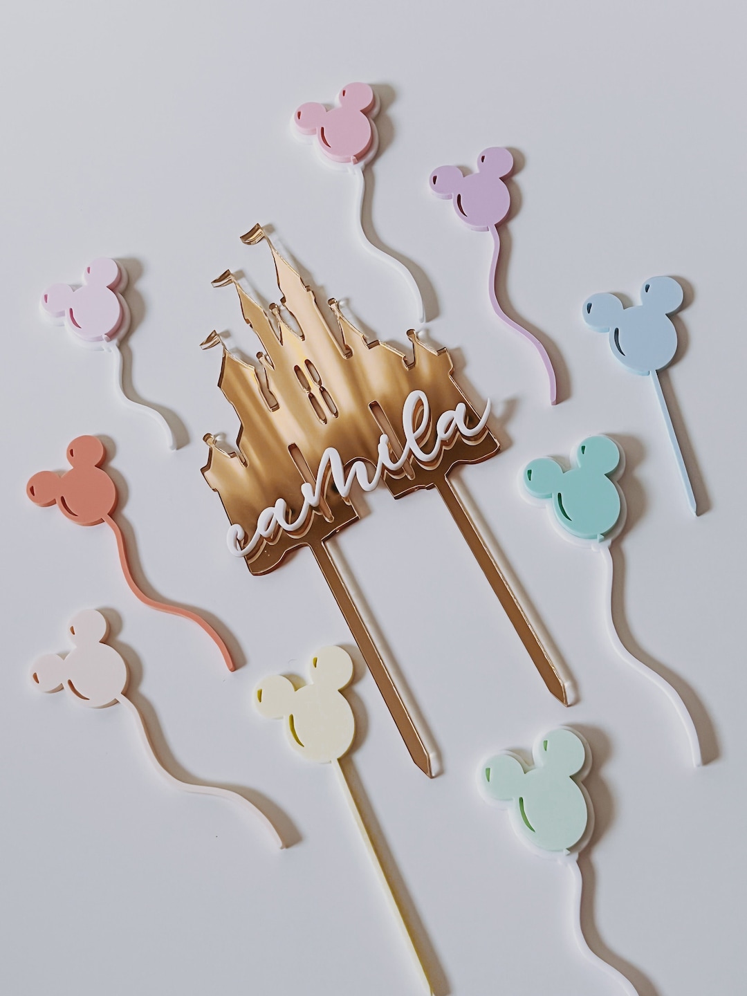 Disney Princess Castle Cake Topper | Retro Disneyland Disneyworld Party ...