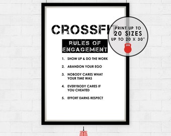 Crossfit Wall Art | Etsy