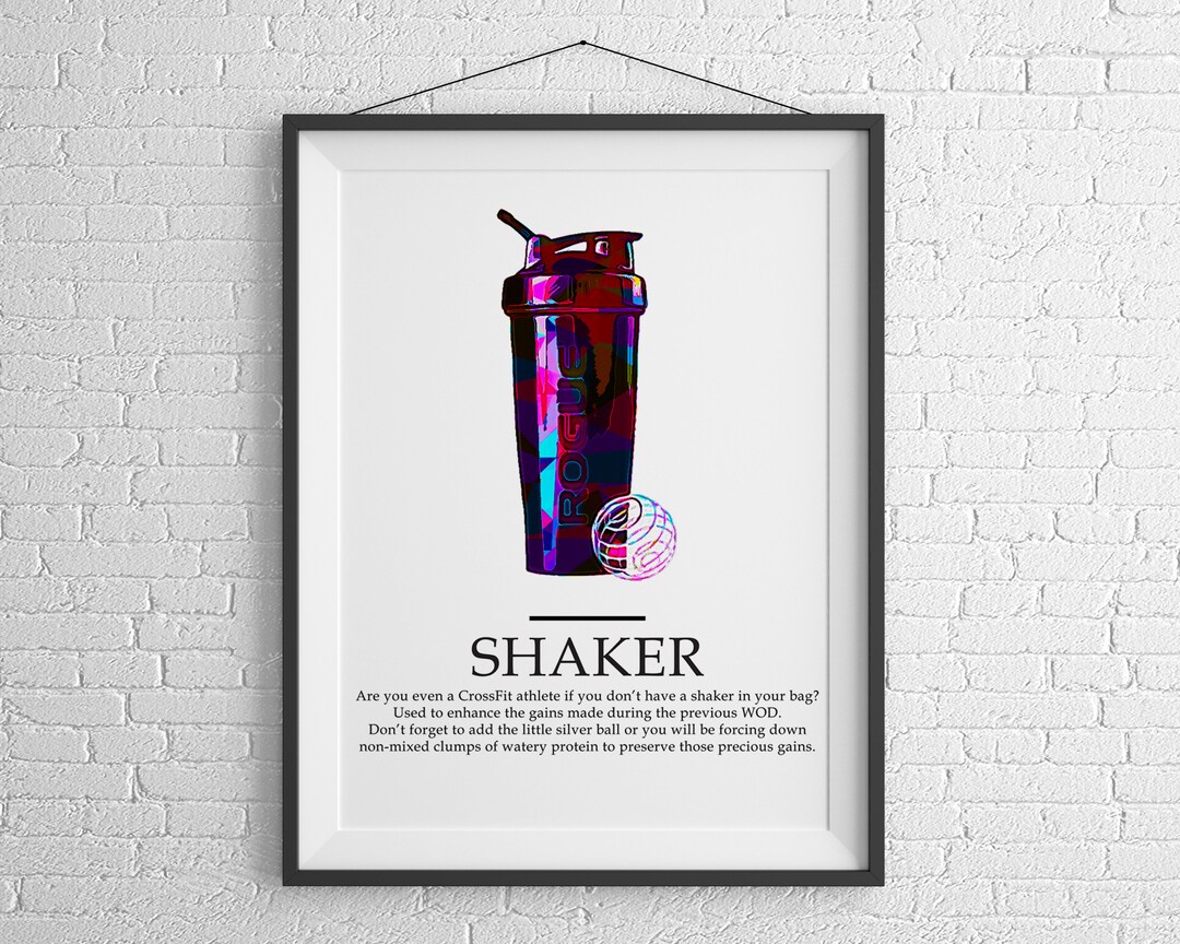 SHAKER Digital Download Art : Crossfit Poster Gym Decor - Etsy