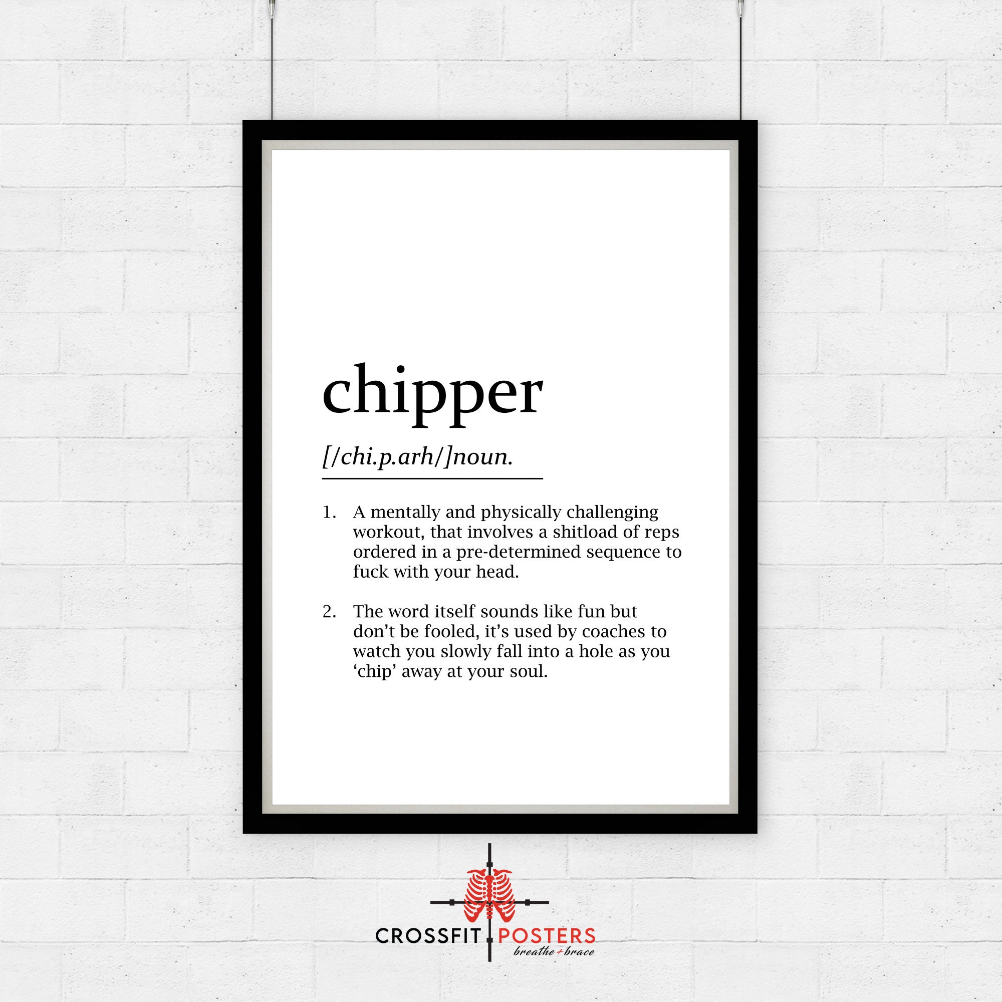 CHIPPER Definition Print : CrossFit Poster Gym Decor Fitness | Etsy