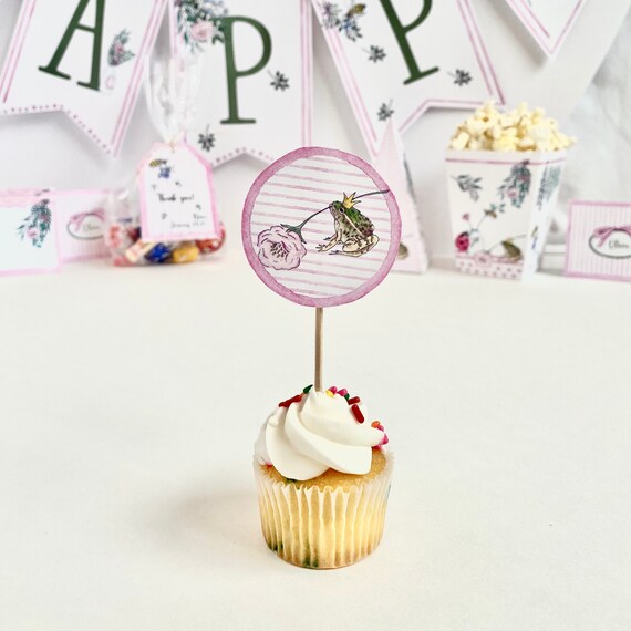 Flowers Cupcake Toppers Personalized Cupcake Toppers Flower | Etsy