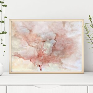 Printable Abstract Art Watercolor Wall Art Blush Watercolor | Etsy