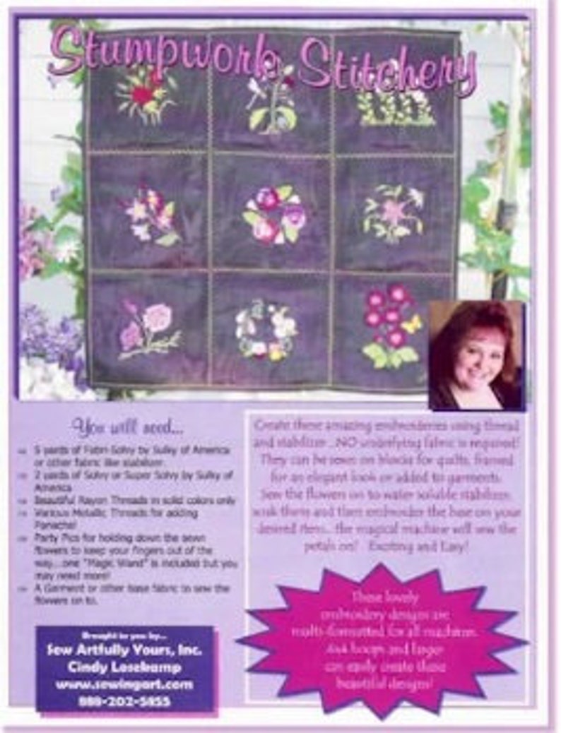 Stumpwork Stitchery by Cindy Losekamp of Sew Artfully Yours, Inc - Etsy