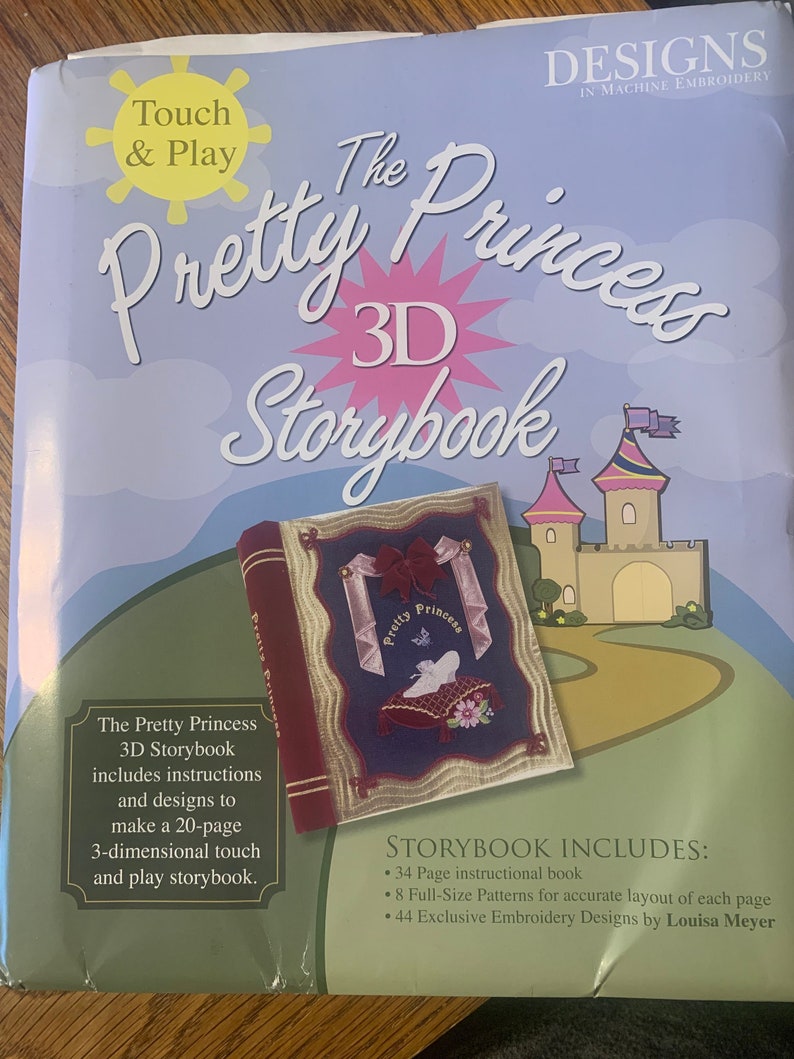 The Pretty Princess 3D Storybook Includes 44 Exclusive Embroidery ...