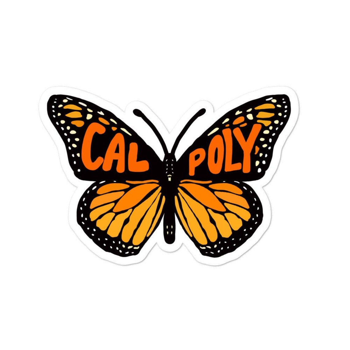 Cal Poly Butterfly Sticker - Etsy