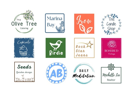 Logo Business Logo Custom Color Logo With Your Business Name - Etsy