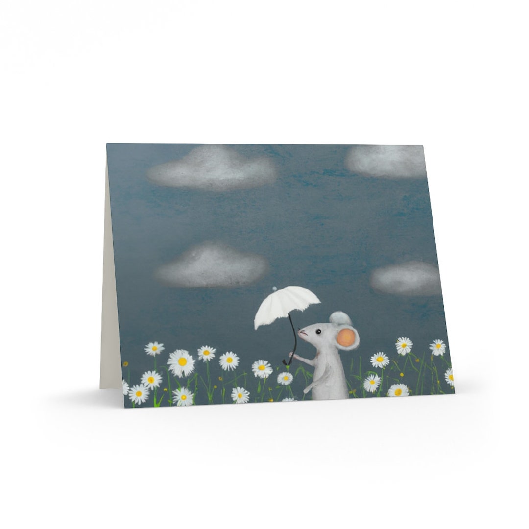Mouse Garden Illustration Greeting Cards in 8 16 and 24 - Etsy