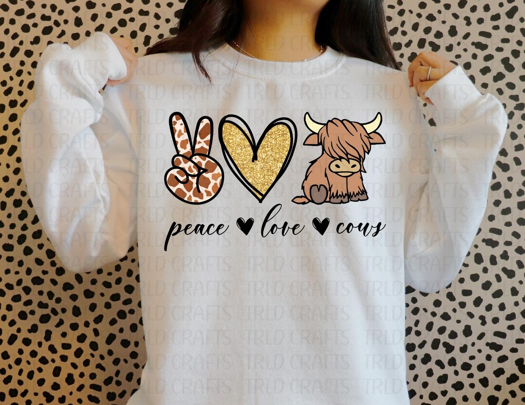 Peace Love Cows PNG Digital Download - Etsy
