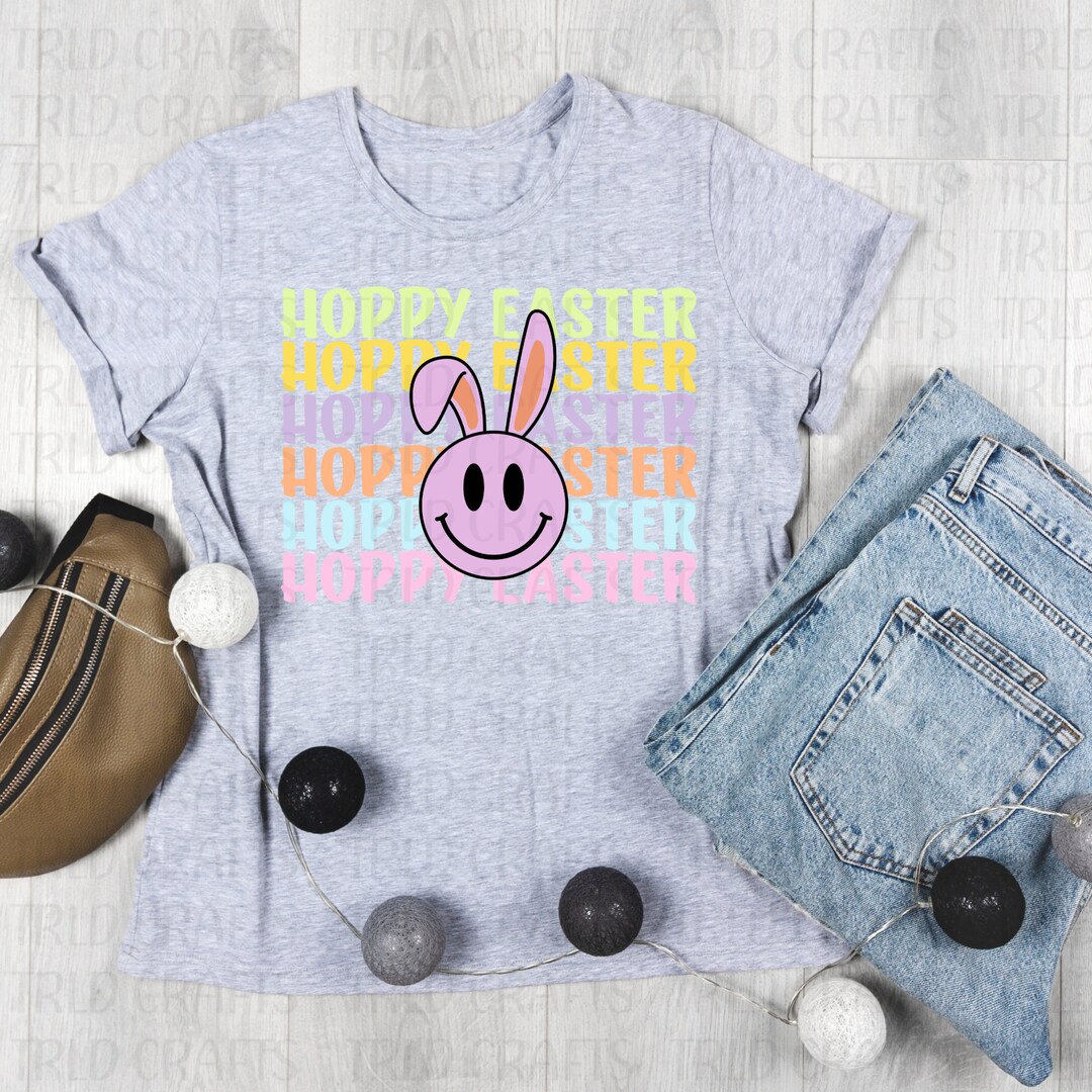 Hoppy Easter Stacked Digital PNG - Etsy