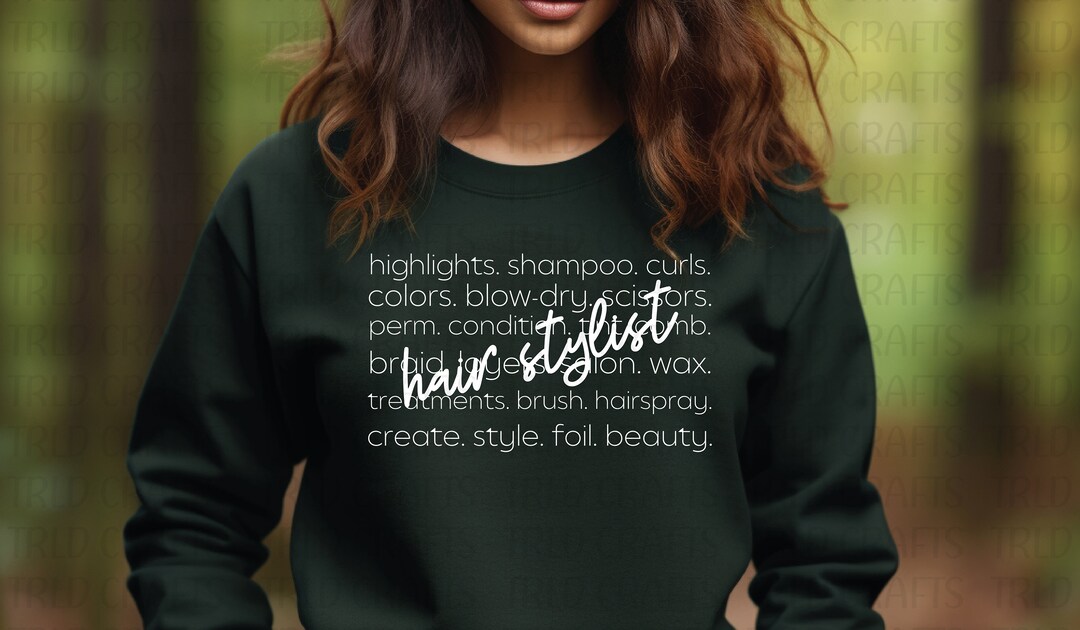 Hair Stylist Words Description PNG Digital Download - Etsy