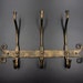 Coat Rack Wall Mounted | Hand Forged | Wrought Iron | Black and Golden ...