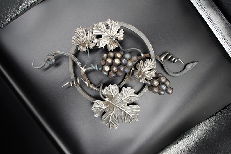 Lovely Big Steel Grapes Rosette Wall Art Metal Craft Work | Etsy