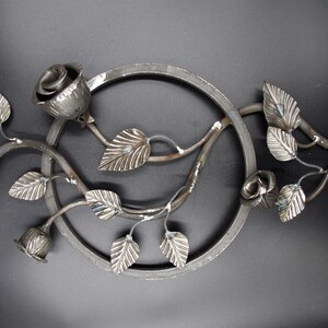 Lovely Big Steel Rose Rosette, Wall Art, Metal Craft Work, Architecture ...