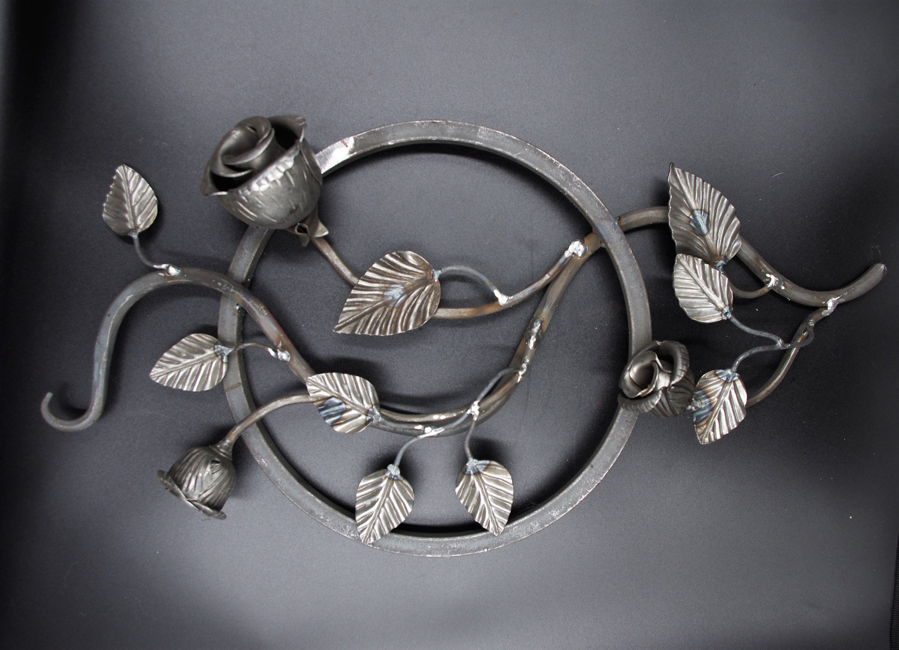 Lovely Big Steel Rose Rosette Wall Art Metal Craft Work - Etsy