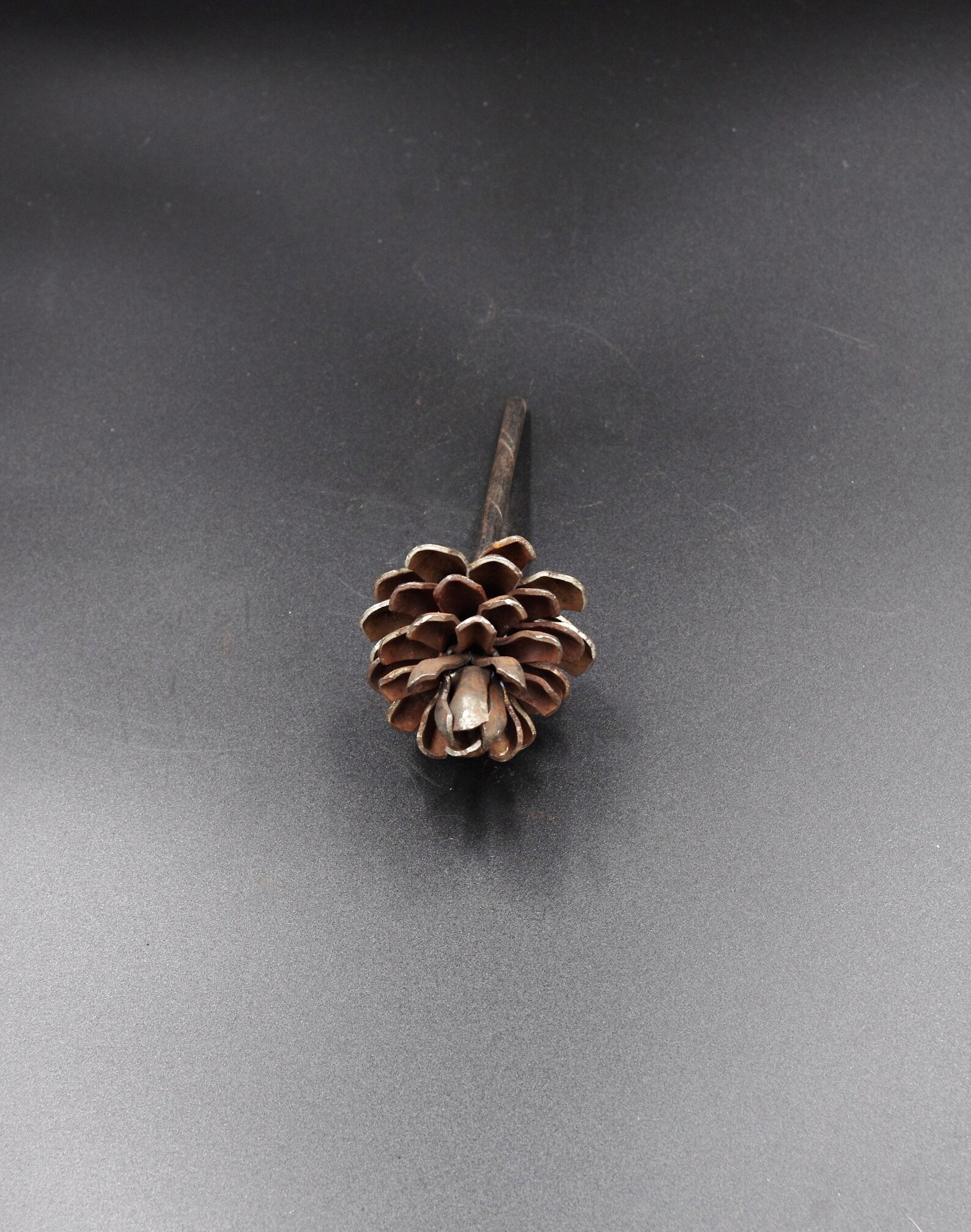 Hand Forged Iron Pine Cone Metal Ornamental Art Unique Gift Mothers Day ...