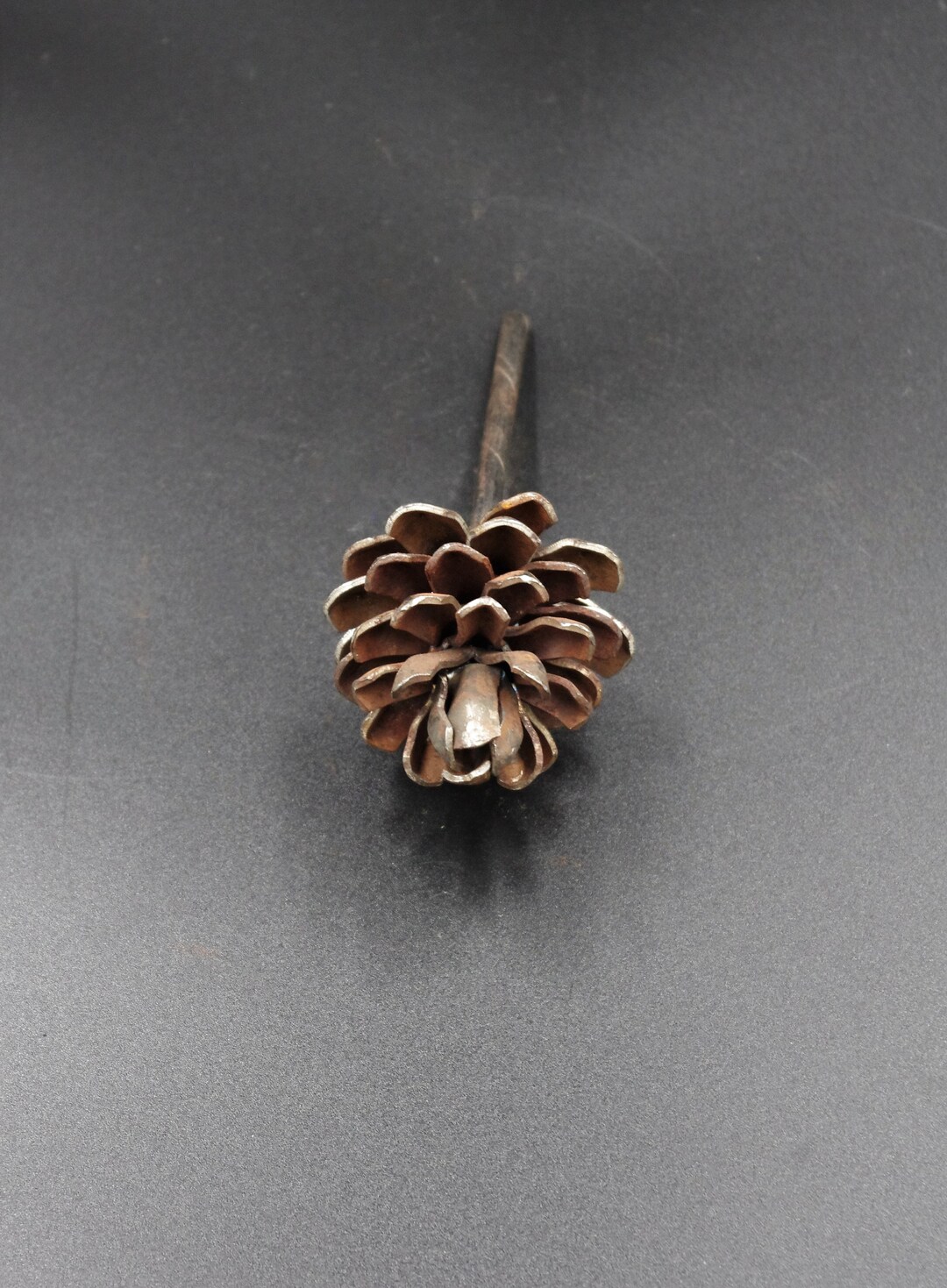 Hand Forged Iron Pine Cone Metal Ornamental Art Unique Gift Mothers Day ...