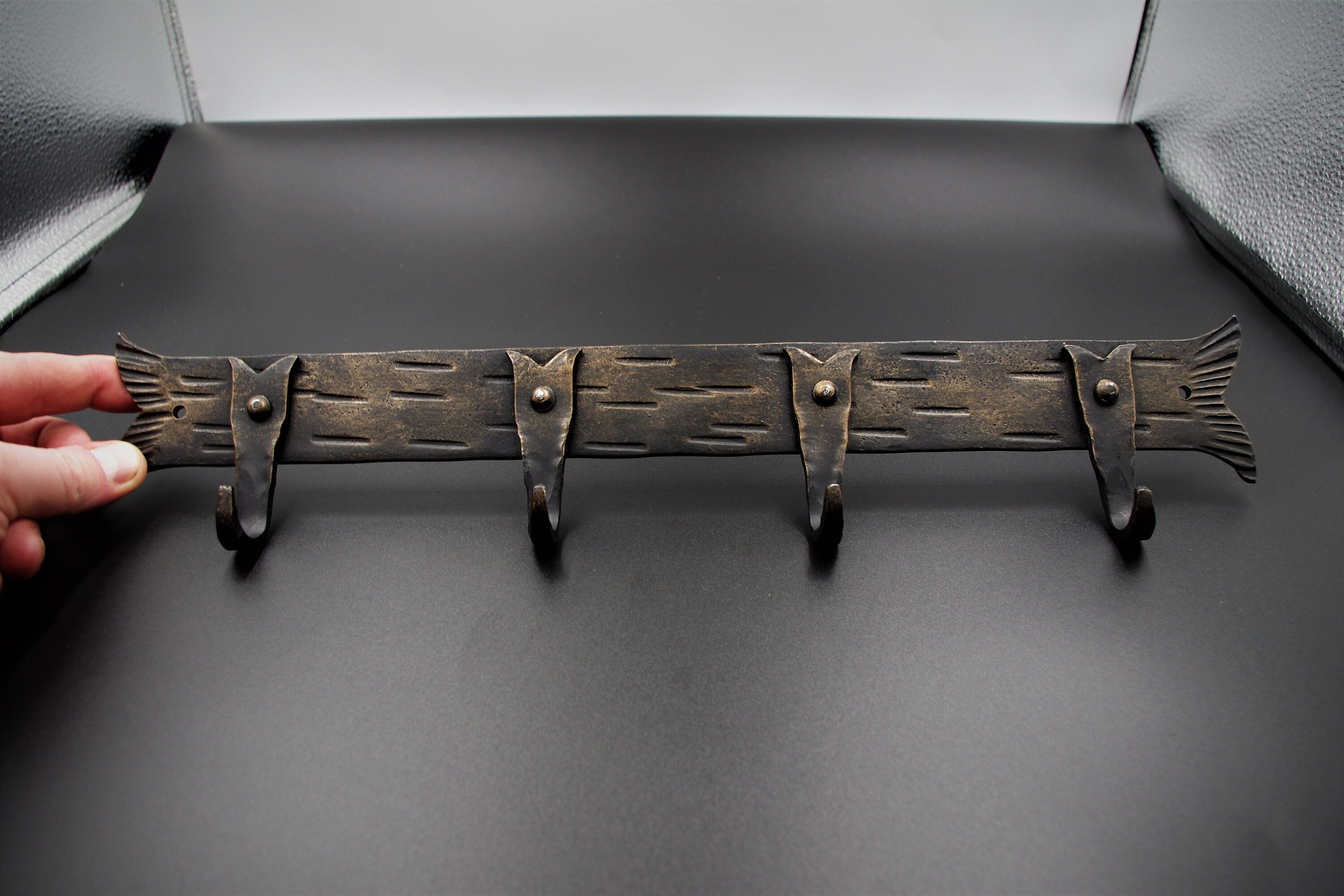 Metal Wall Coat Rack Wall hooks with rail Hand forged | Etsy