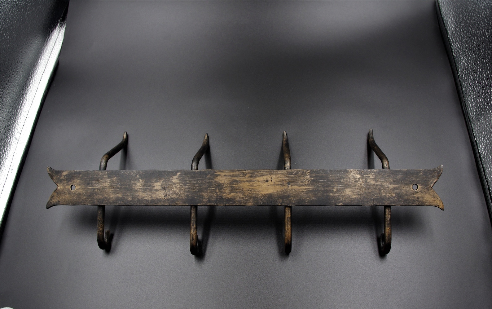 Coat Rack Wall Mounted Hand Forged Wrought Iron Black - Etsy