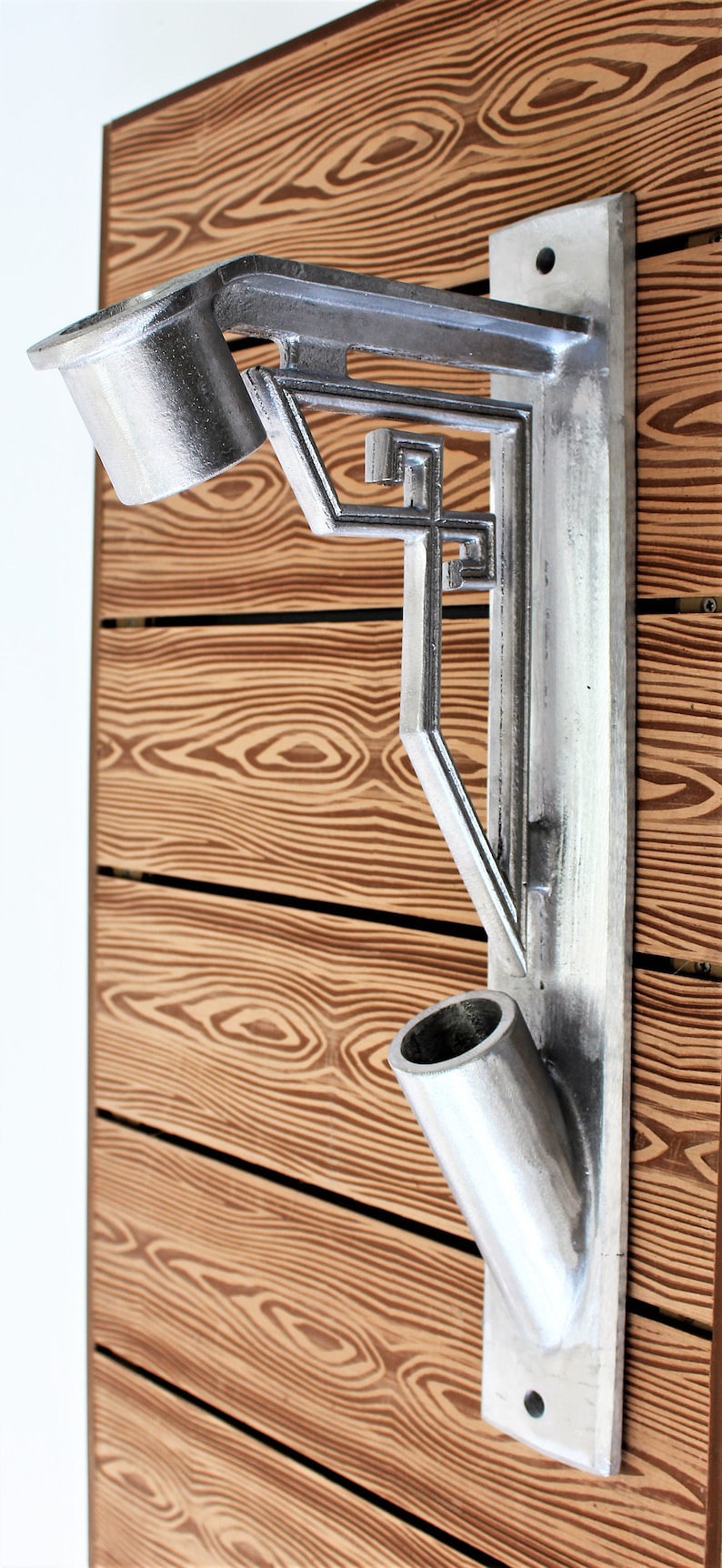 Beautiful Huge Cast Aluminum Flag Holder Wall Mounted - Etsy