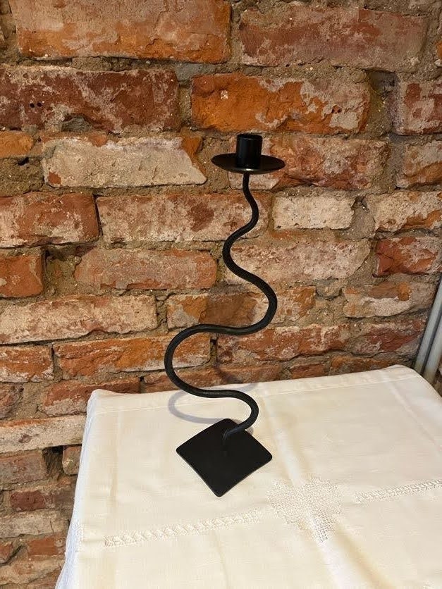 Forged Standing Type Candlestick Wrought Iron Hand Forged - Etsy