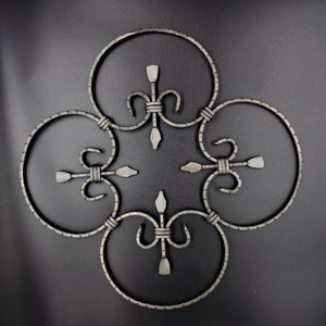 Ornamental Steel Grille, Forged Steel Panel, Decorative Metal Rosette ...
