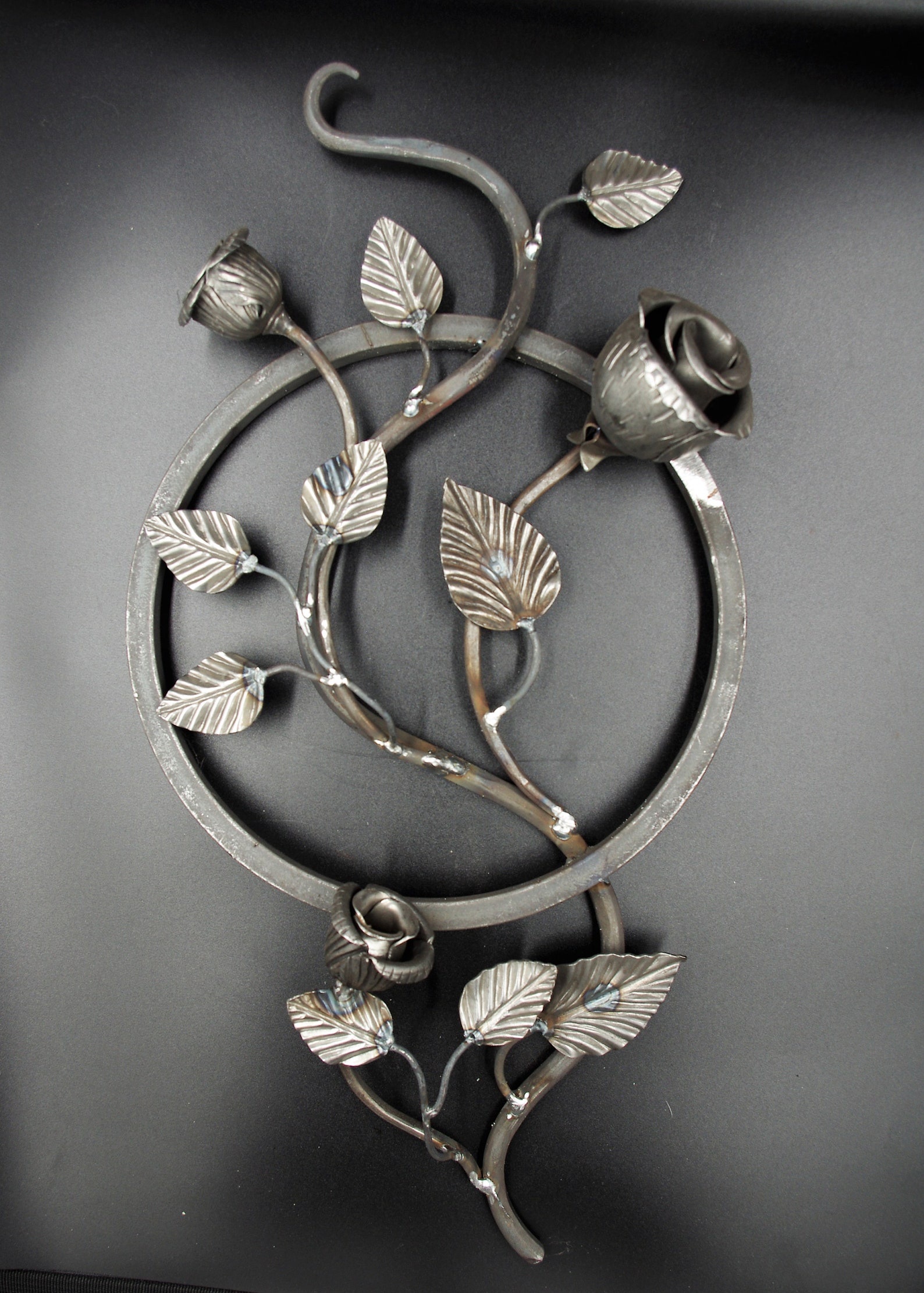 Lovely Big Steel Rose Rosette Wall Art Metal Craft Work - Etsy