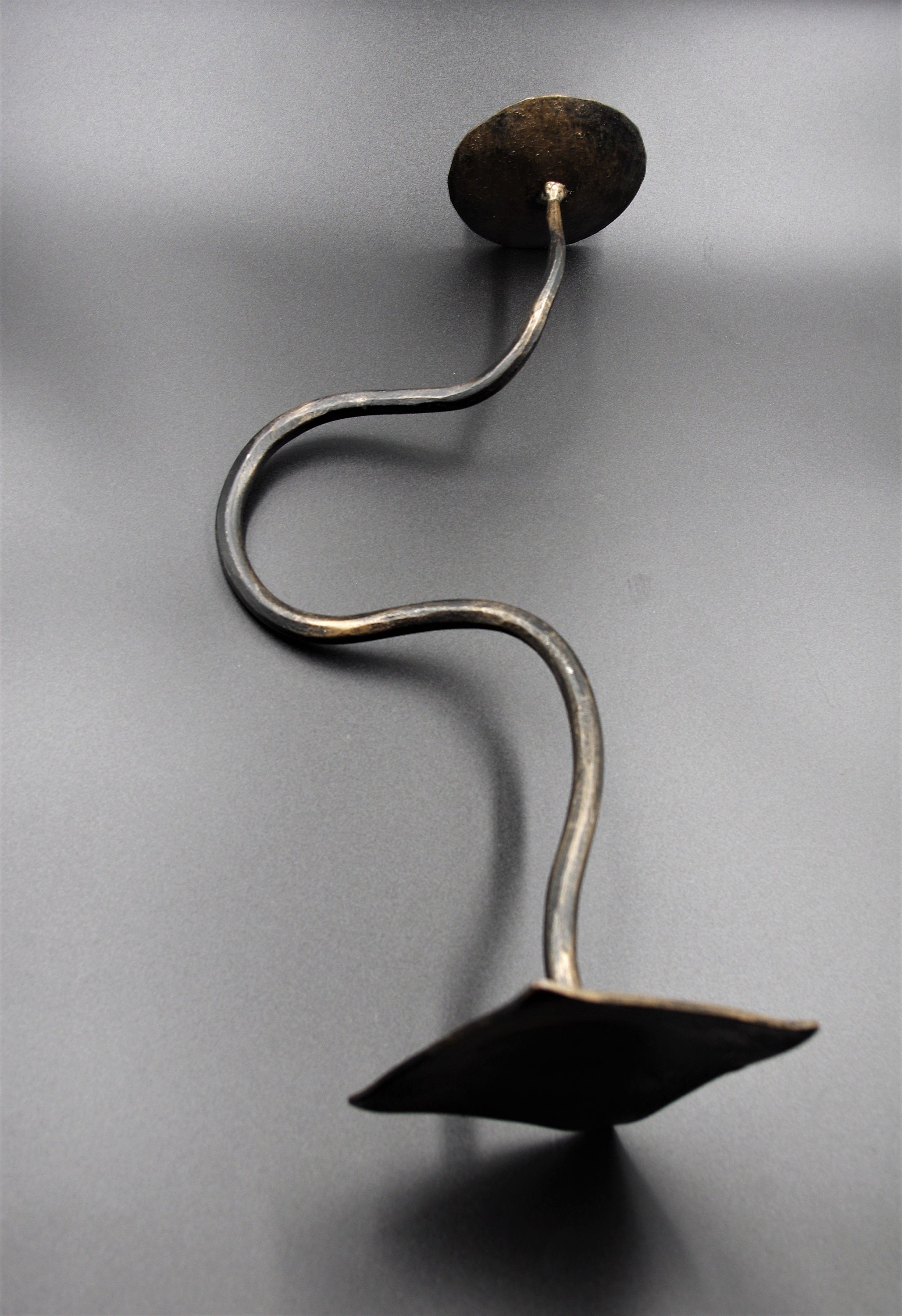 Forged Standing Type Candlestick Wrought Iron Hand Forged | Etsy Canada