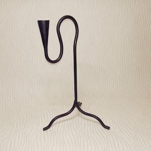 Forged Standing Candlestick, Wrought Iron, Hand Forged, Gift, Decor ...