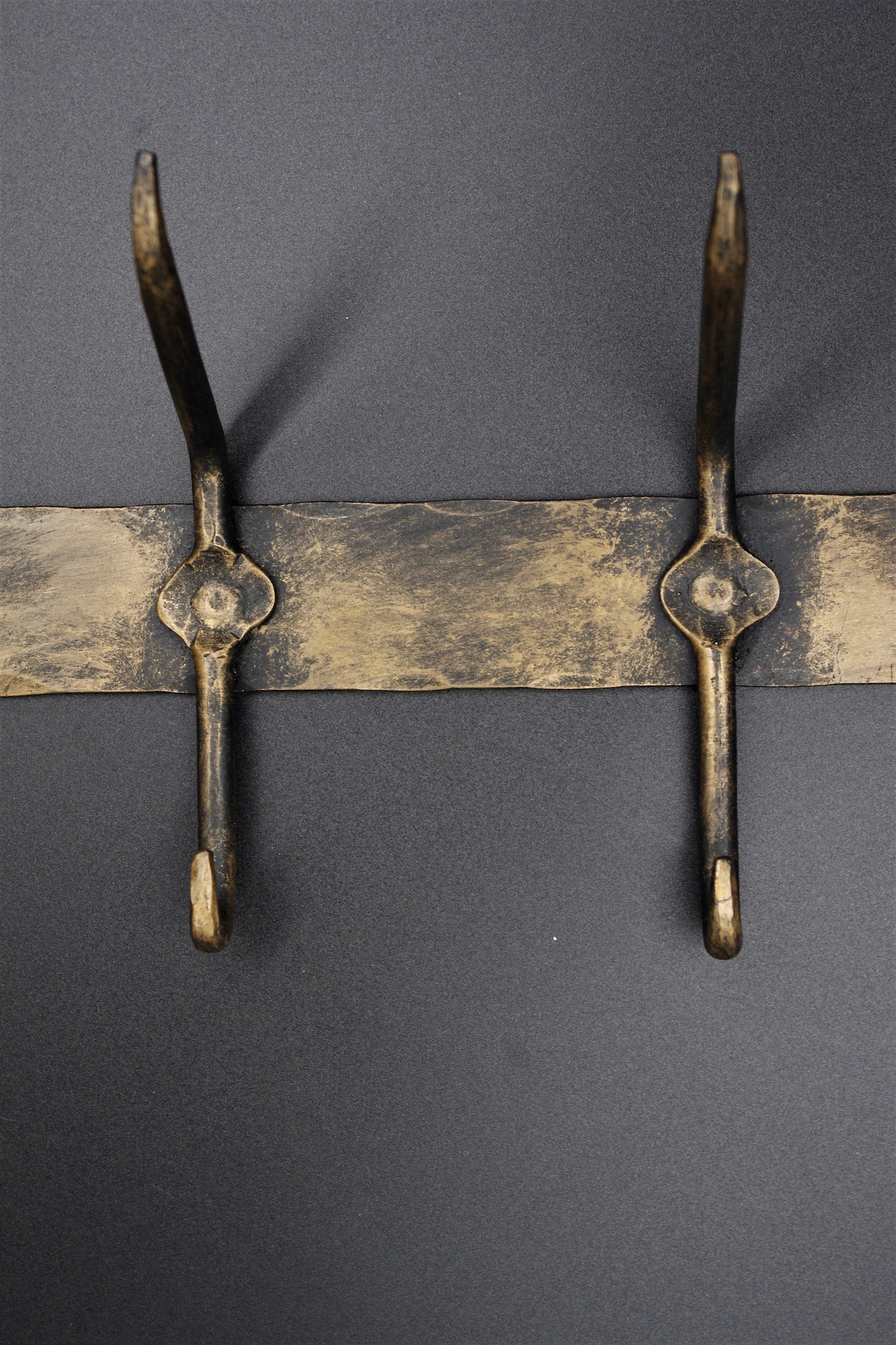 Coat Rack Wall Mounted Hand Forged Wrought Iron Black - Etsy