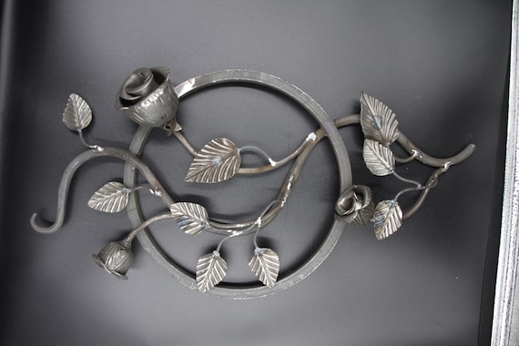 Lovely Big Steel Rose Rosette Wall Art Metal Craft Work | Etsy