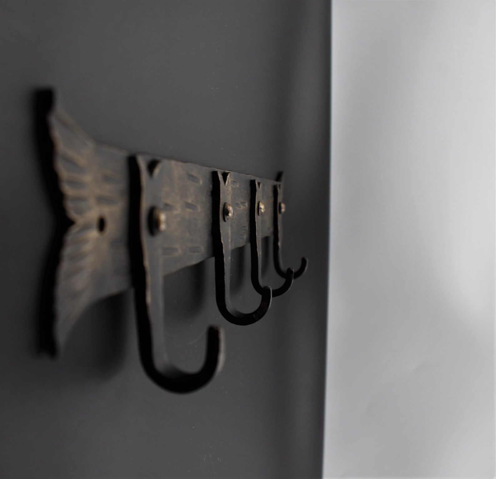 Metal Wall Coat Rack Wall Hooks With Rail Hand Forged | Etsy