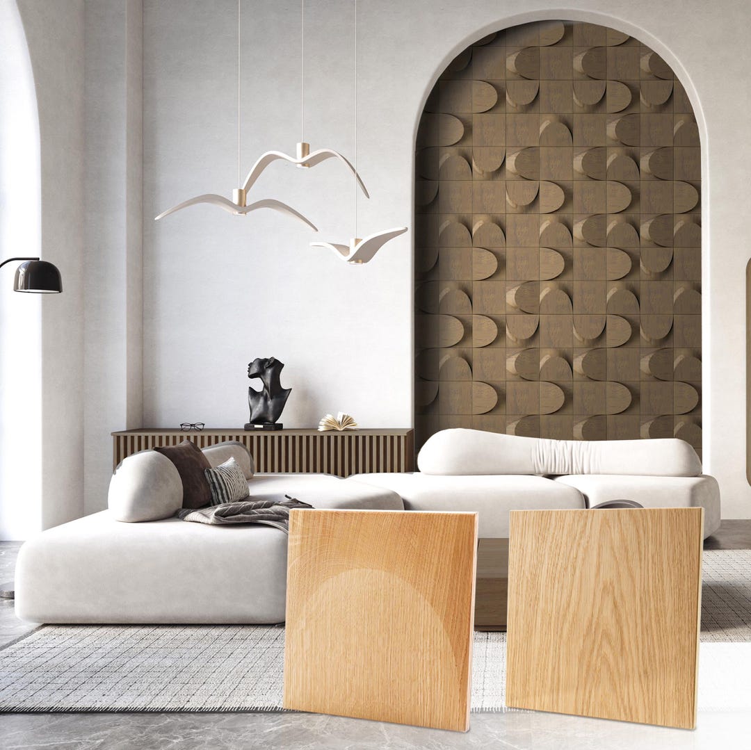 2D + 3D Wood Panel Accent Wall Wall Panels Wall Paneling Wall Panel ...