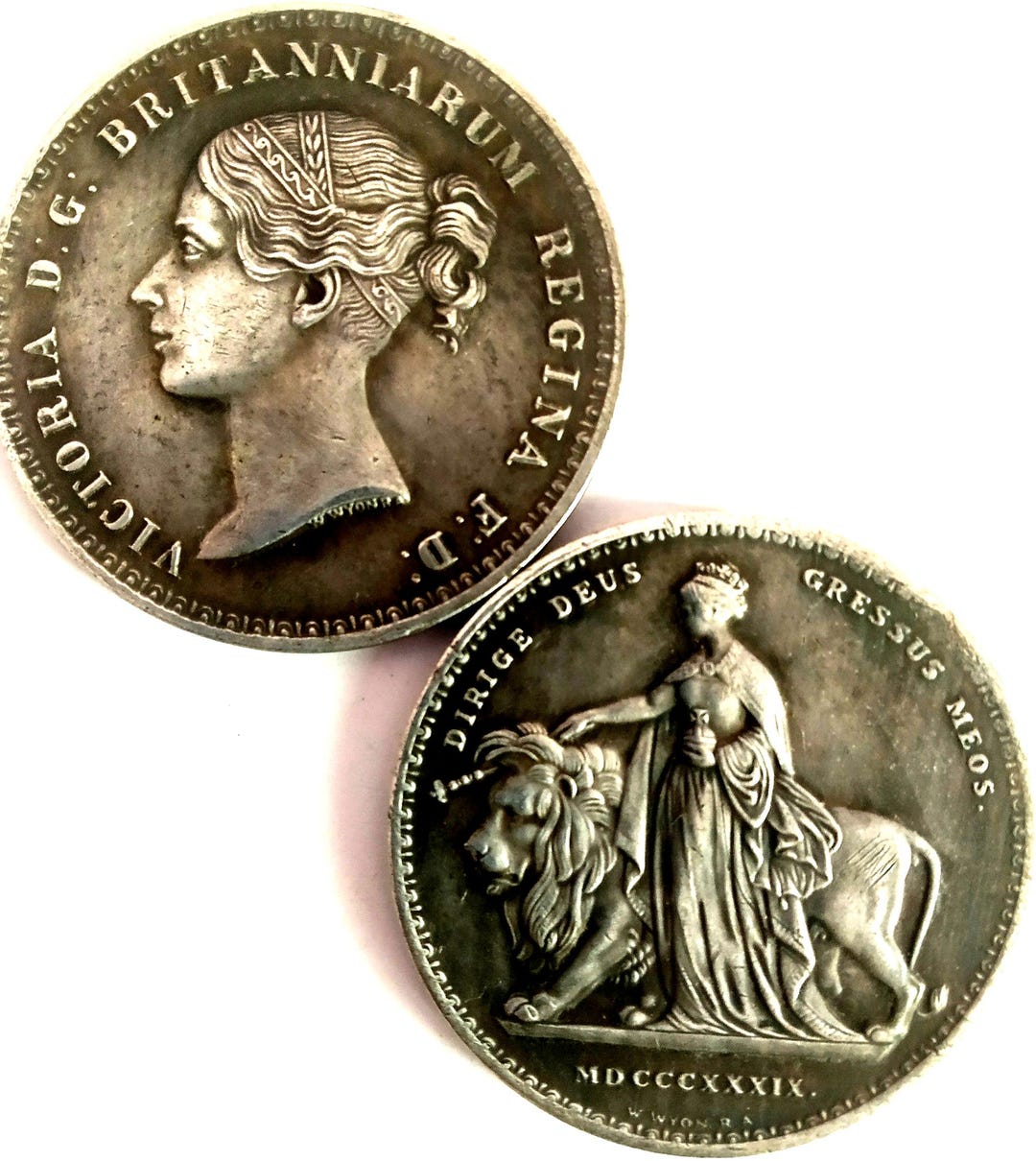 1839 Queen Victoria UNA & Lion Gothic British UK United Kingdom 1oz ...