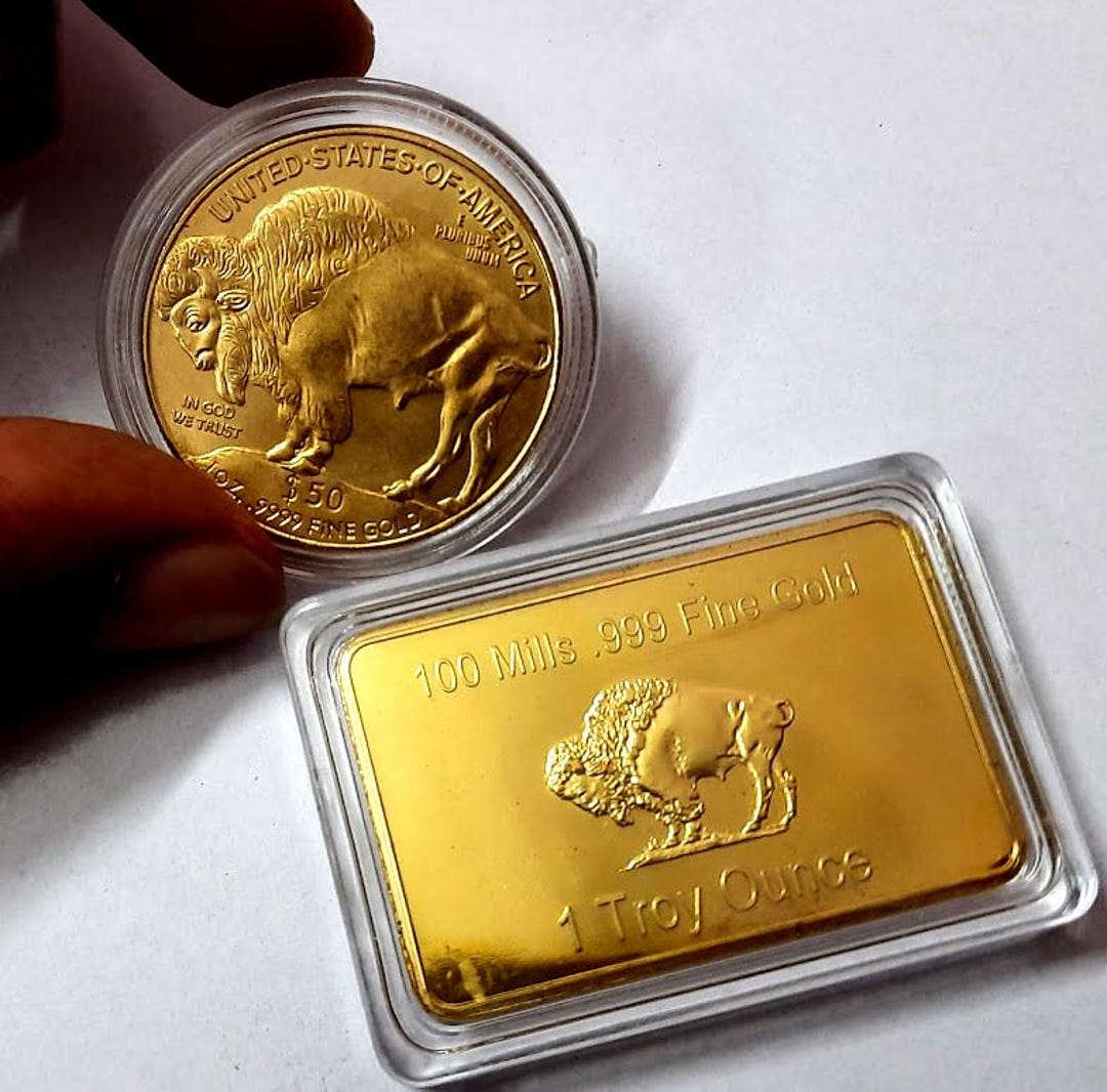 USA Liberty Indian Head Buffalo Bullion 1oz 24kt Gold Plated Fancy ...