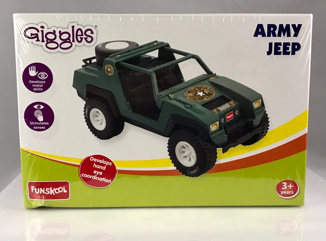Funskool India G.I. Joe Army Jeep, Vintage Hasbro Military Green Vamp ...