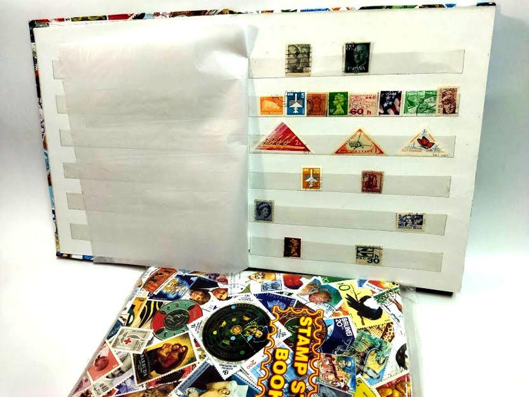 Big World Stamp Album Stock Book With Interleaves 20 Pages / Sides With ...