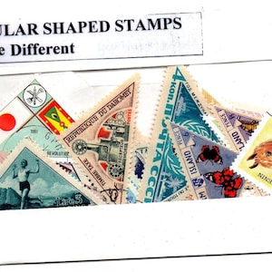 Stamp Album Stock Book 8 Pages 50 PCS Different World Wide Triangle ...