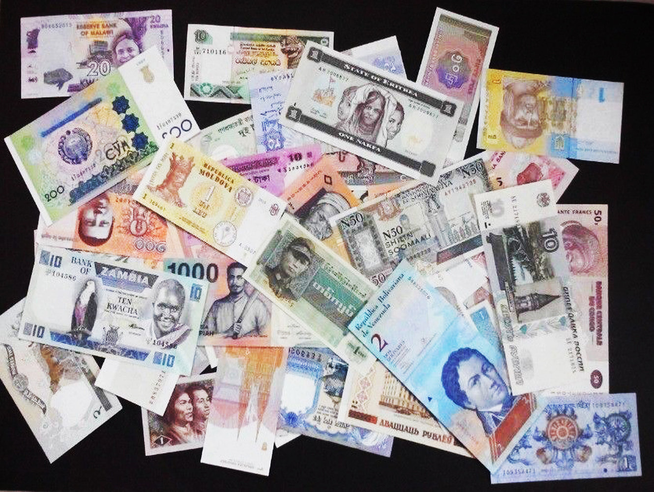 Lot 50 PCS Different World Banknotes Bundle From 50 Countries UNC ...