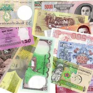 Lot 60 PCS Different World Banknotes From 60 Countries Bundle Original ...