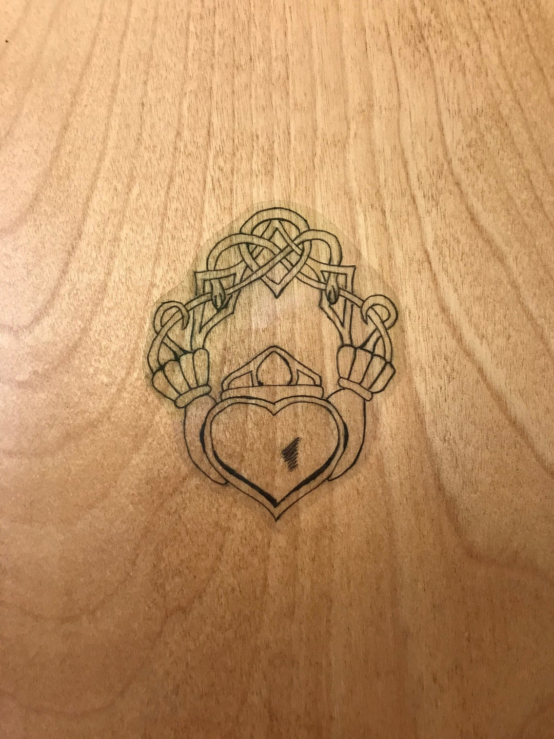 Irish Claddagh Vinyl Decal, Hand Drawn Design - Etsy