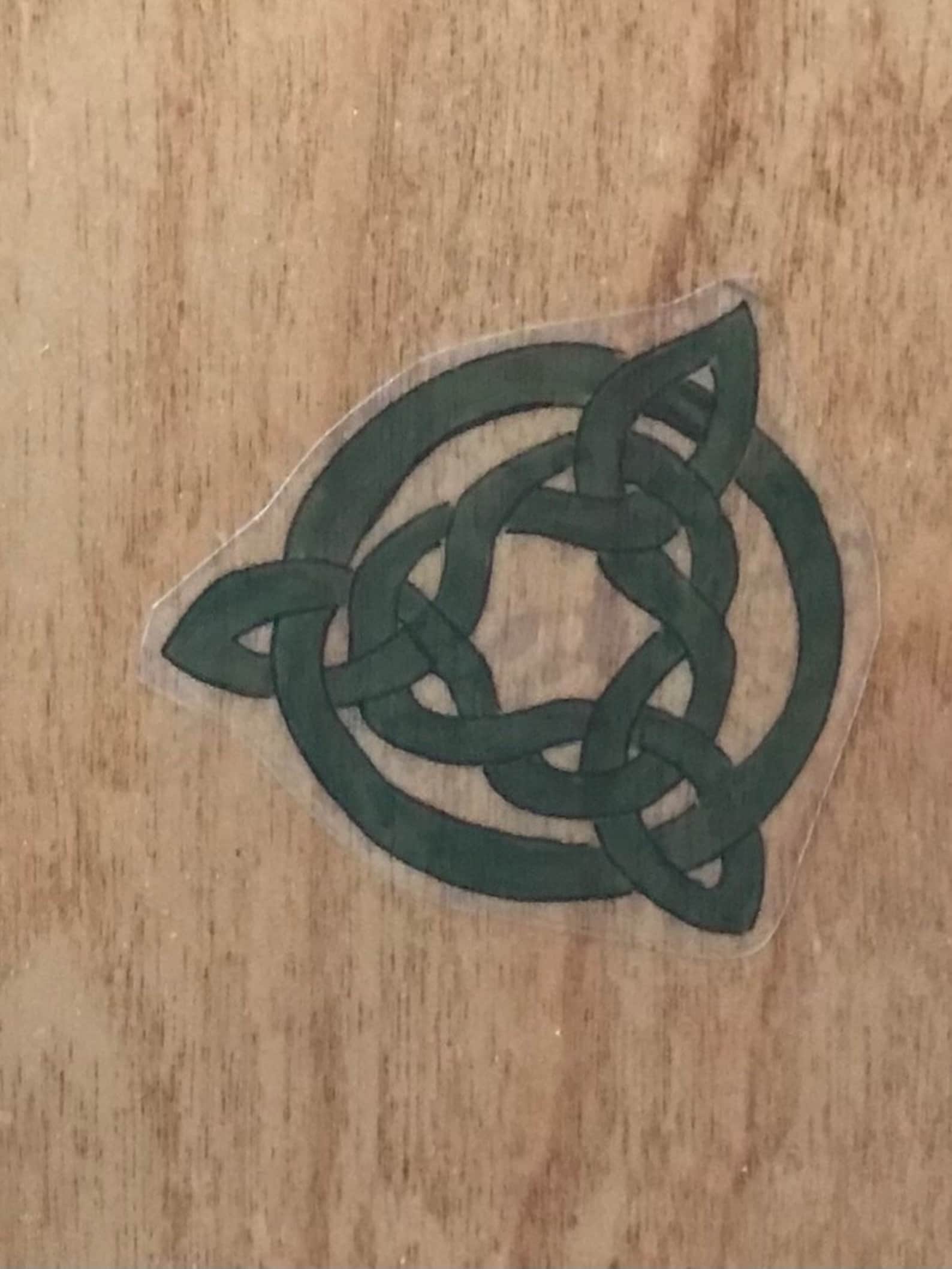 Celtic Knot Harp Decals - Hand Painted, Vinyl Cling Set - Etsy