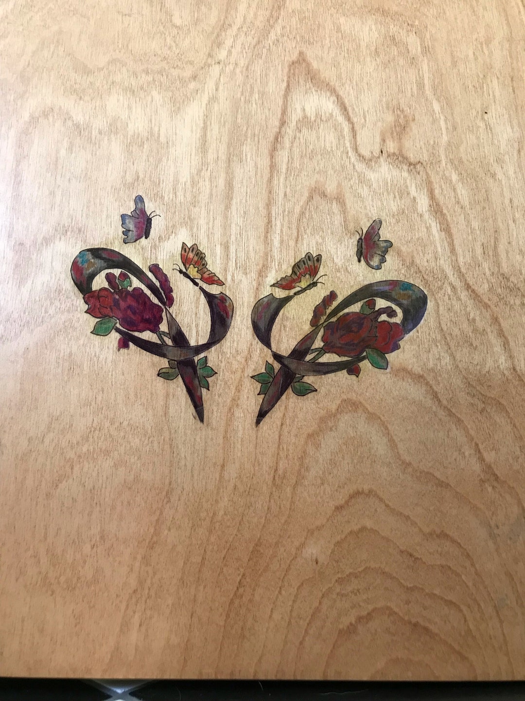 Butterfly Harp Decal Set, Temporary Vinyl Cling - Etsy
